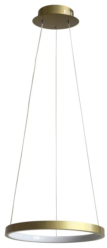 Zlaté závěsné LED svítidlo Lune kulaté 30cm 18W  - Candellux