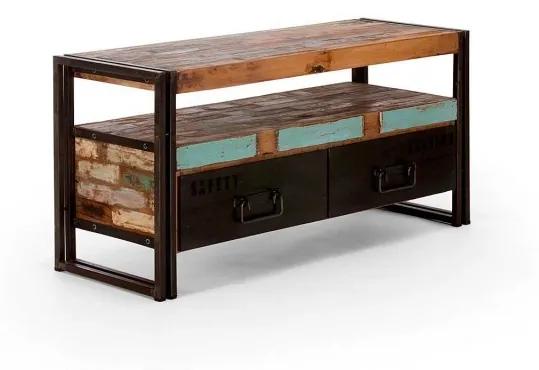 Barevný dřevěný TV stolek Ontario