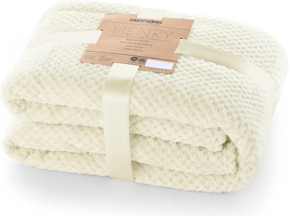 DecoKing Deka z mikrovlákna HENRY 150x200 cm Barva: CREAM/krémová