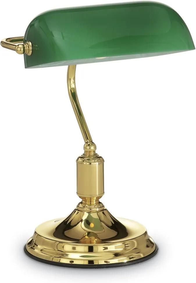 Stolní lampa Ideal Lux Lawyer TL1 ottone 013657 mosazná