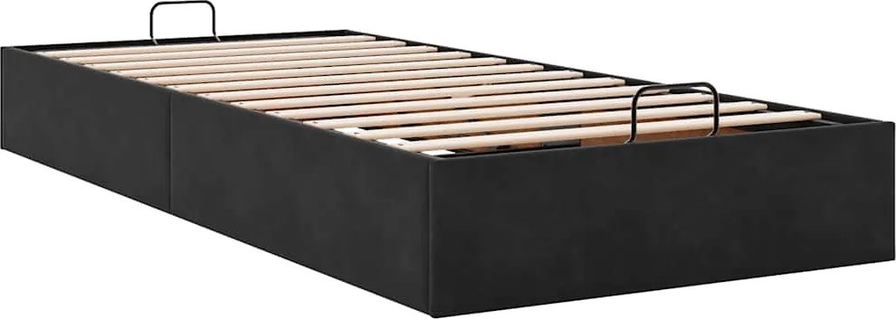 Osmanský rám postele bez matrace černá 90x190 cm samet 3310933