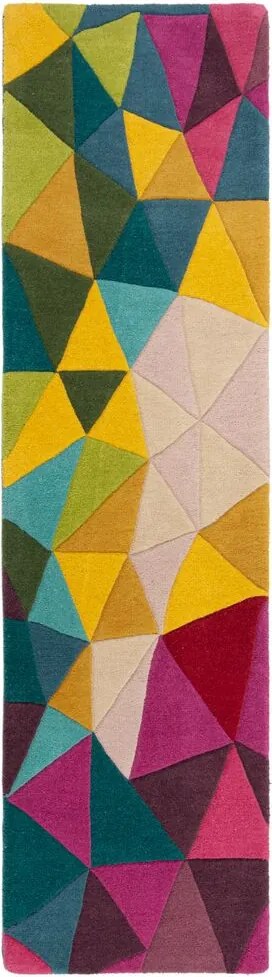 Flair Rugs, Ručně všívaný běhoun Illusion Falmouth Multi, 60x230, vícebarevná, chodba / předsíň