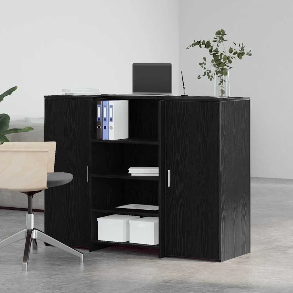 Recepční stůl černý dub 135x50x103,5 cm kompozitní dřevo 3324188
