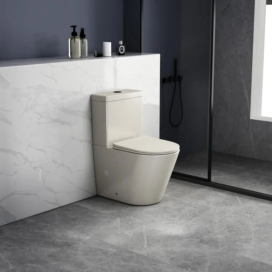 Sapho Sapho, PACO RIMLESS WC kombi mísa s nádržkou, spodní/zadní odpad, ivory, PC1012WRBE