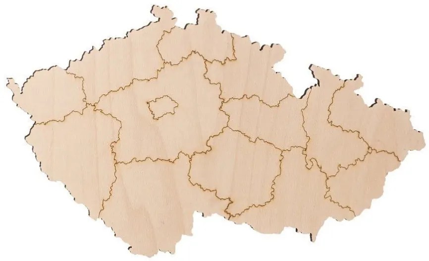 Dřevěná mapa České republiky