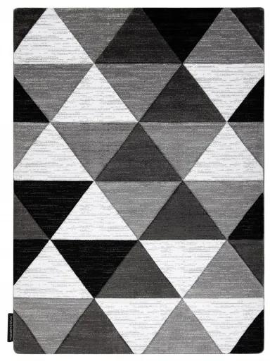 Kusový koberec ALTER Rino trojúhelníky šedý