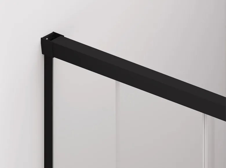 Sanswiss CADURA CAS2 posuvné sprchové dveře 110 cm Šířka: 1100 mm, Profil: Černá, Sklo: Hladké čiré