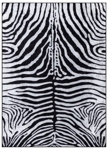 Dywany Łuszczów, Kusový koberec Miro 51331.803 Zebra black / white, 120x170, černobílá, chodba / předsíň