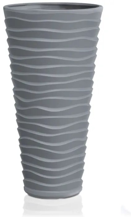 PROSPERPLAST Květináč - SAND SLIM Průměr: 30 cm, Barva: šedá
