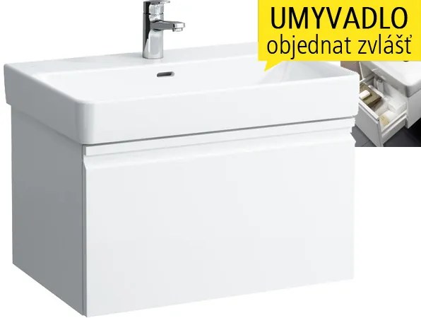 Laufen Pro S skříňka se zásuvkou pod umyvadlo 70 x 46,5cm bílá/mat, Laufen