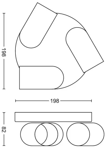 Philips 50583/30/PN - Bodové svítidlo MYLIVING PONGEE 3xGU10/5,5W/230V