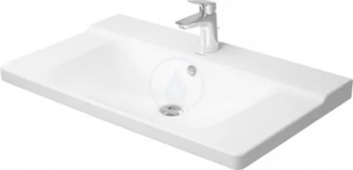 Duravit P3 Comforts - Umyvadlo do nábytku s přepadem, 850 mm x 500 mm, bílé - tříotvorové umyvadlo, 2332850030