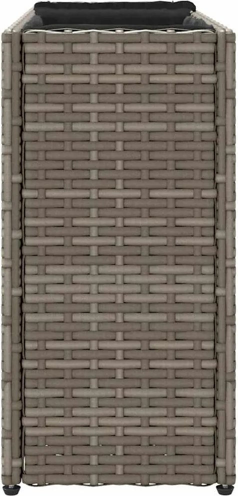 Zahradní truhlíky se 2 květináči 2 ks šedé 90 x 20 x 40 cm 3210515