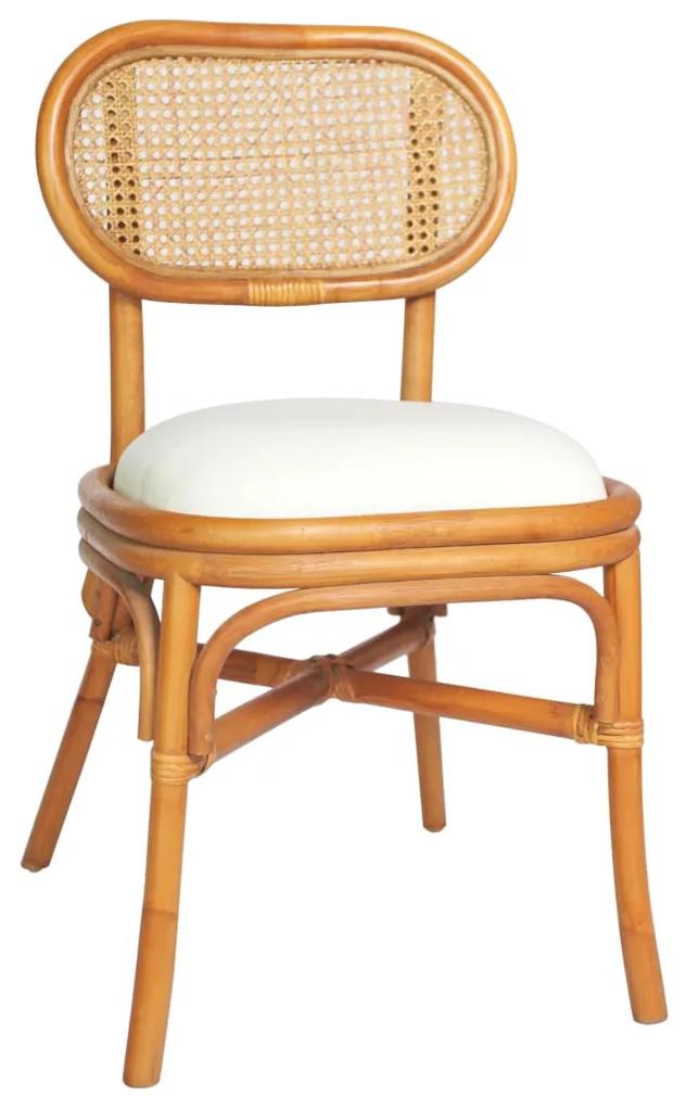 Jídelní židle 6 ks světle hnědé plátno - Default Title