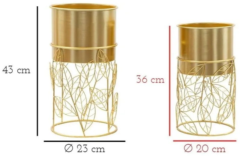 Kovové obaly na květináče v sadě 2 ks ø 23 cm Livi – Mauro Ferretti