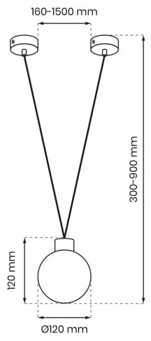 Lustr na lanku CAPRI 1xG9/7W/230V