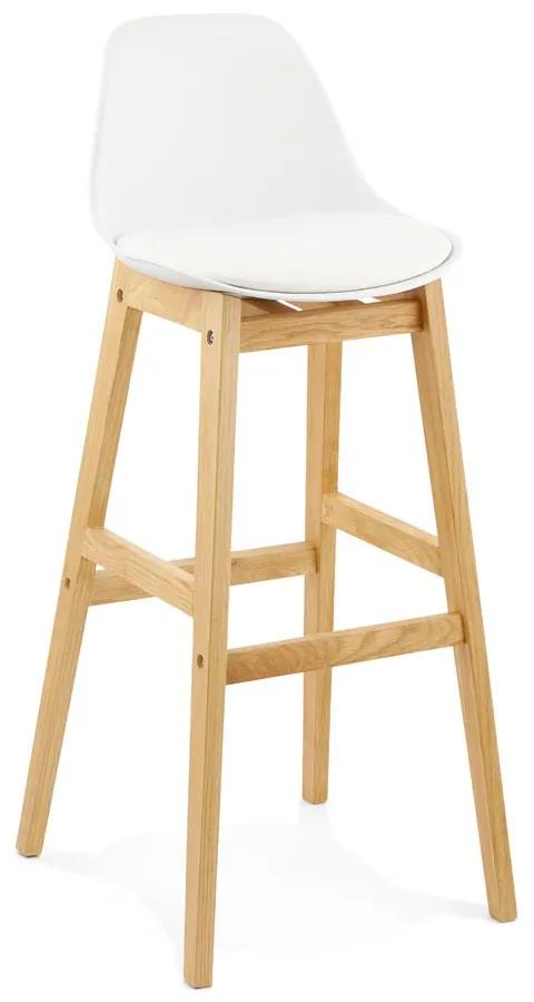 Moderní barová židle Evan bílá | BIANO