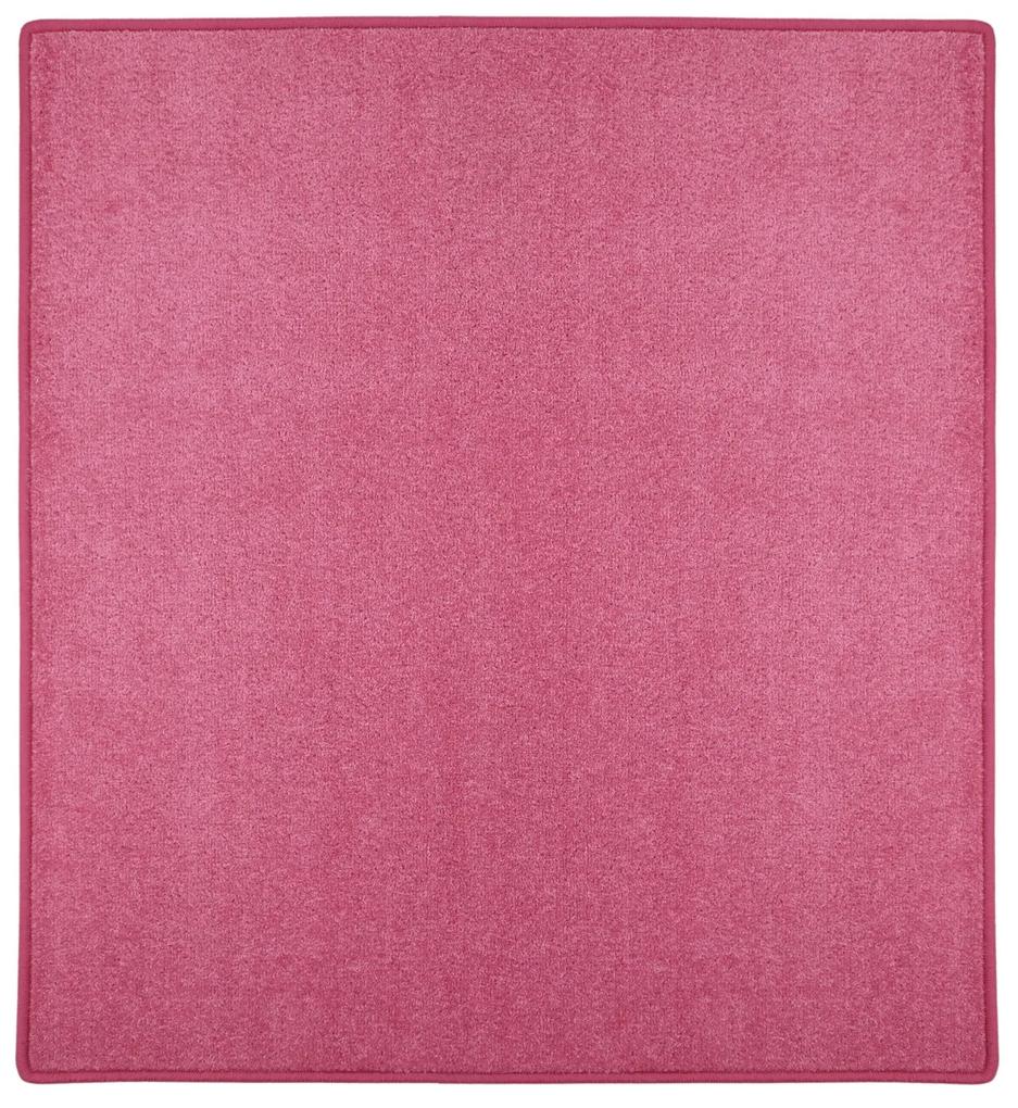 Vopi koberce Kusový koberec Eton růžový 11 čtverec - 400x400 cm