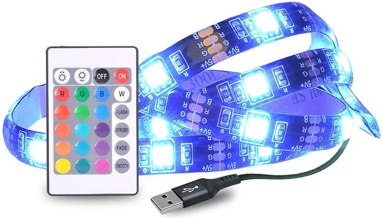 LED světelný pásek WM504 RGB pro TV, 2x 50 cm, vícebarevná