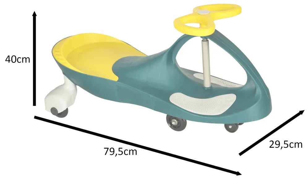 Creative Corner Gravitační horská dráha svítící LED kola zelenožlutá
