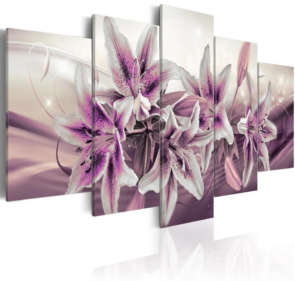 Úchvatné fialové lilie (200x100 cm) - Murando DeLuxe