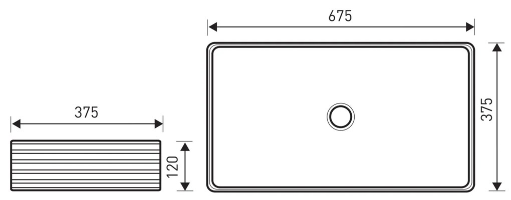 Novoterm Keramické umyvadlo na desku NV-KR-053 bílé