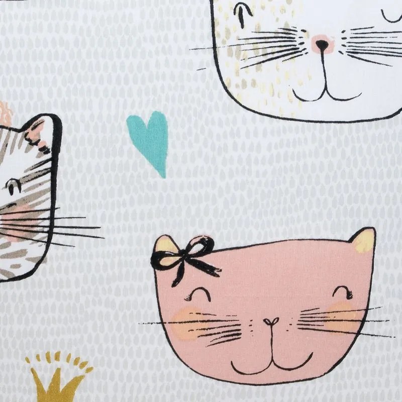 SCANquilt povlak KLASIK cool cats pastelová 40 x 40 cm