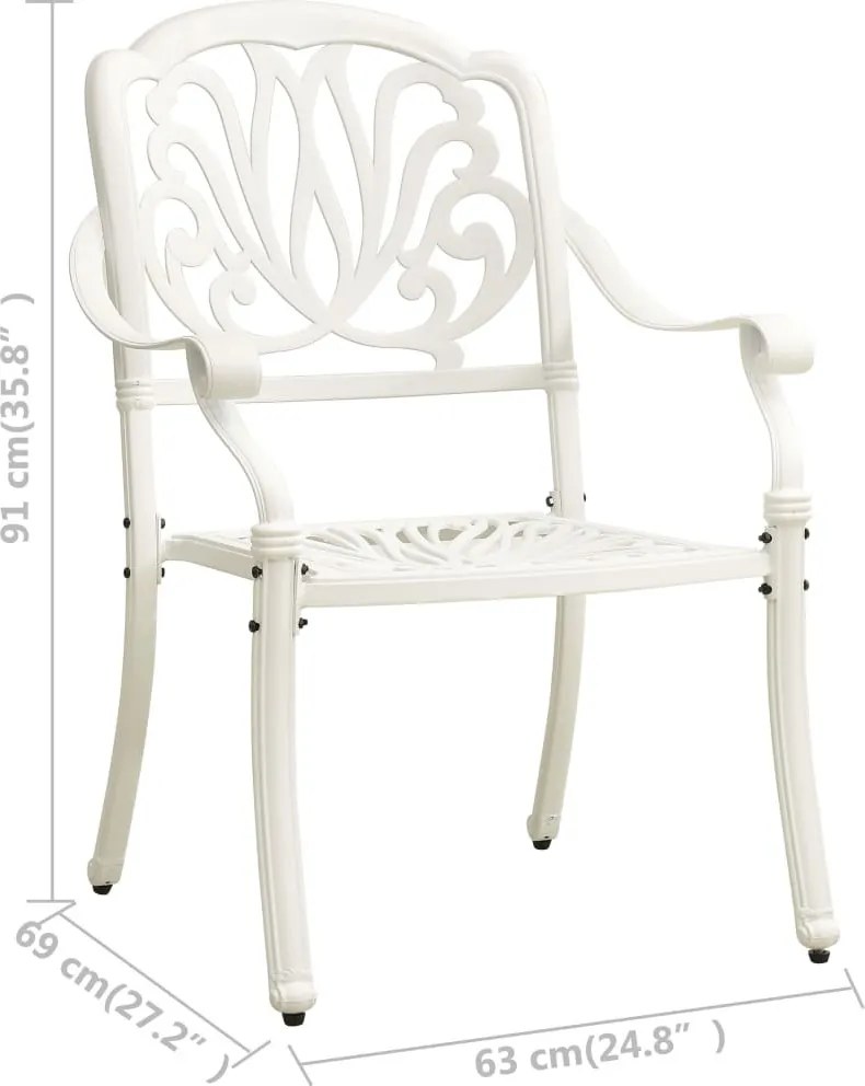 vidaXL Zahradní židle 2 ks litý hliník [315569] Barva: Bronzová