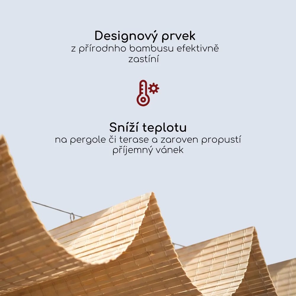 Vingo Bambusový baldachýn na pergolu - přírodní Rozměry (cm): 90x400