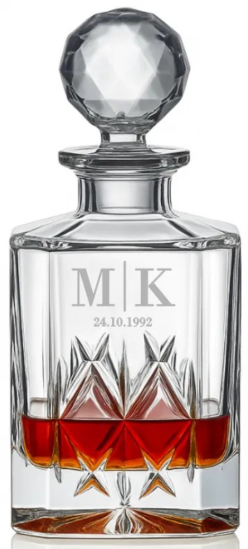 Dekorant Karafa na whisky s monogramem York 800 ML