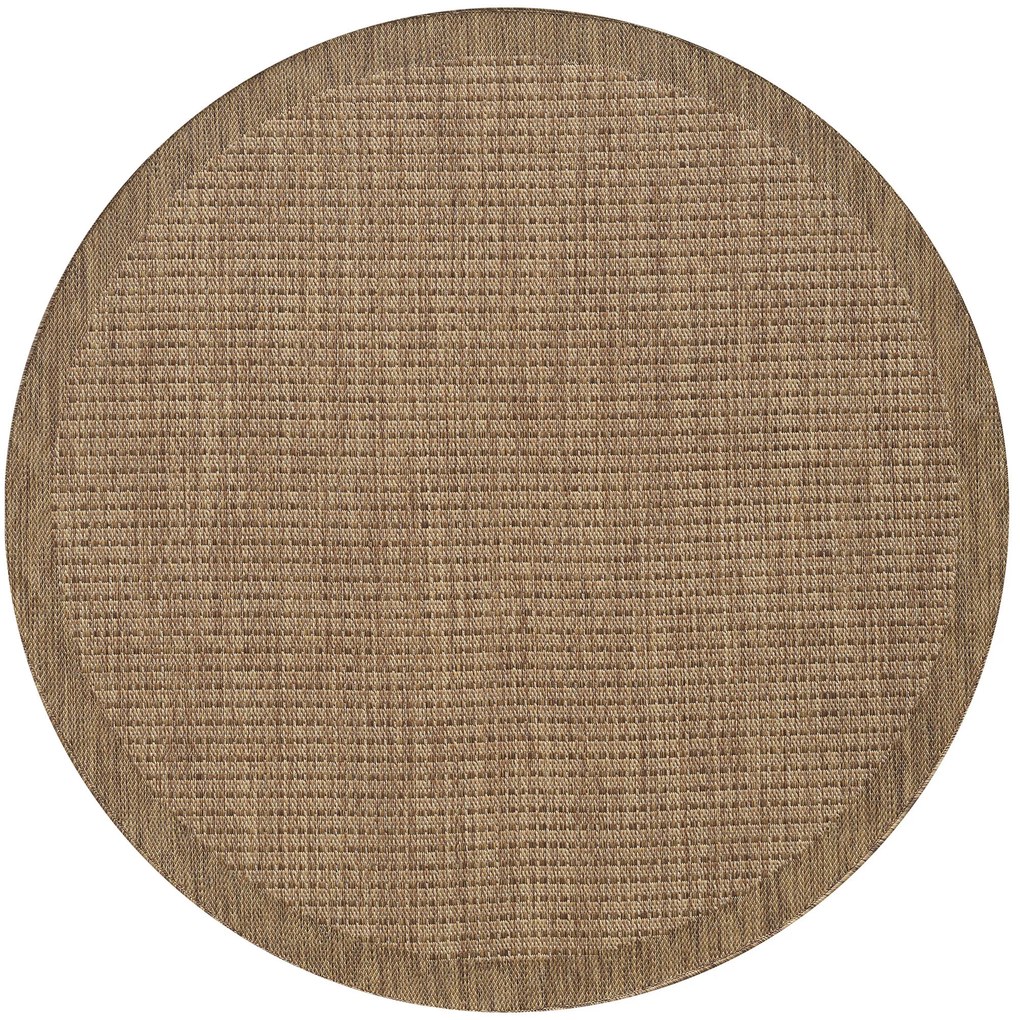 Ayyildiz, Kusový koberec Giza 1410 Brown kruh, 160x160 (průměr) kruh, hnědá, chodba / předsíň
