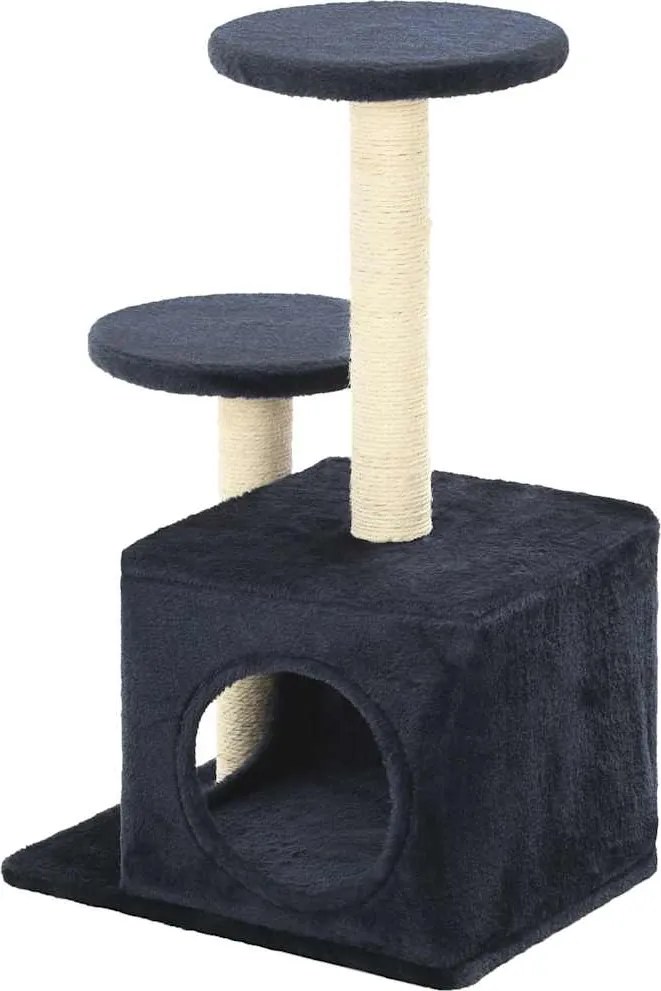 Škrabadlo pro kočky se sisalovými sloupky 60 cm tmavě modrá 170521