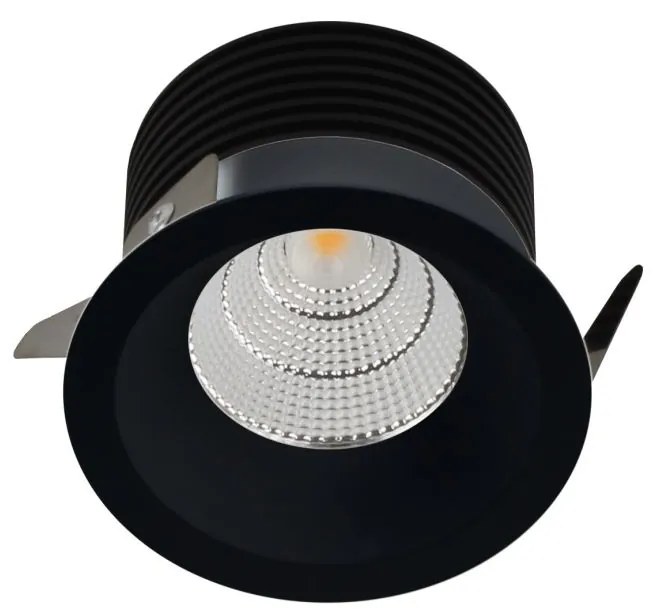 Led2 Zápustné LED svítidlo  SPOT B ø 8,2 cm, hl. 5,2 cm Barva: Černá, Stmívání, řízení: ON/OFF, Chromatičnost: 3000K