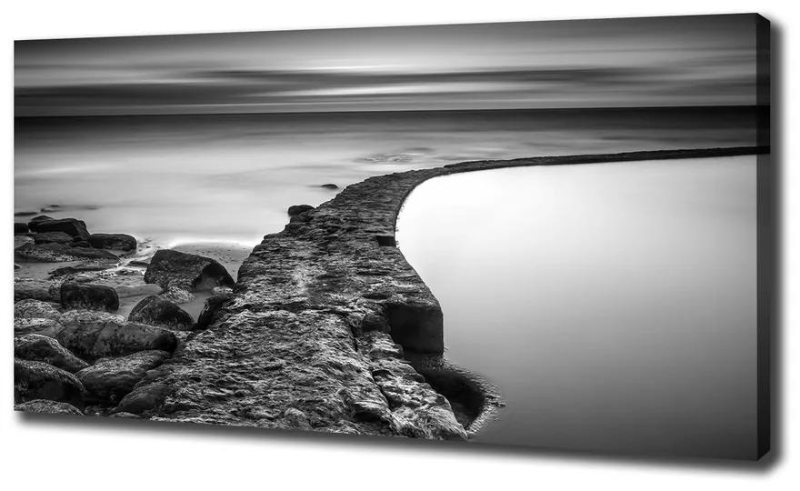 Wallmuralia Foto obraz na plátně do obýváku Kamenná pláž 140x70 cm