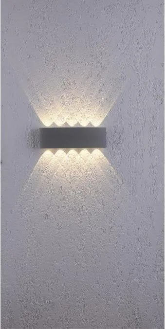 PN 9489-21 CARLO LED nástěnné svítidlo, venkovní osvětlení, stříbrná 3000K - PAUL NEUHAUS