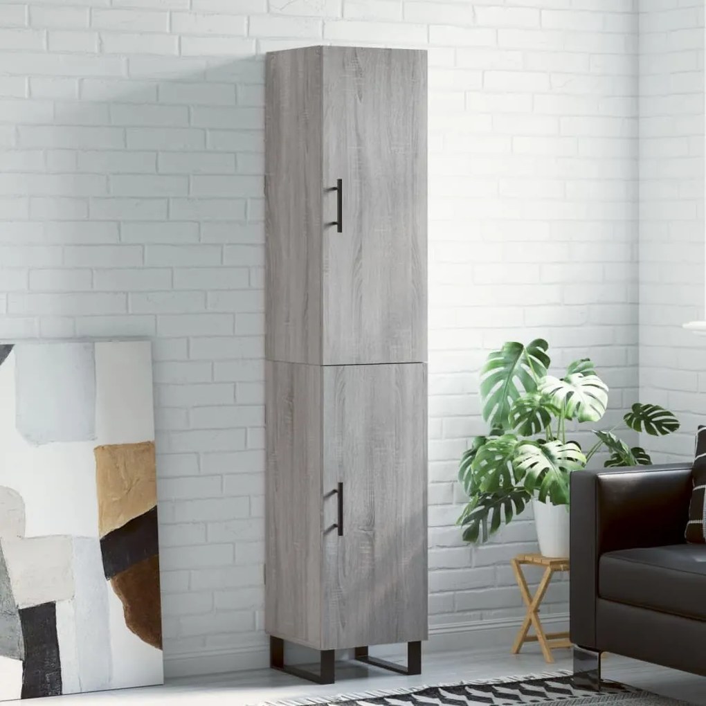 vidaXL Skříň highboard 34,5 x 34 x 180 cm kompozitní dřevo [3198809] Barva: bílá s vysokým leskem