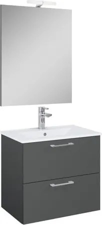 Koupelnová sestava s umyvadlem Ceramia Lea 61,5x55x41,7 cm antracit LEASET60A