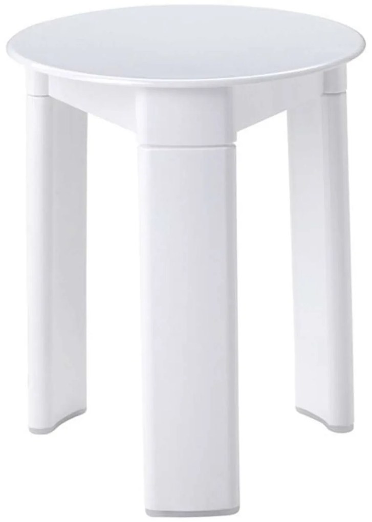 Aqualine Doplňky - Koupelnová stolička Trio, průměr 33x40 cm, bílá 2072