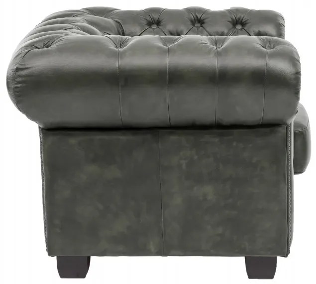 Křeslo z pravé kůže Chesterfield III