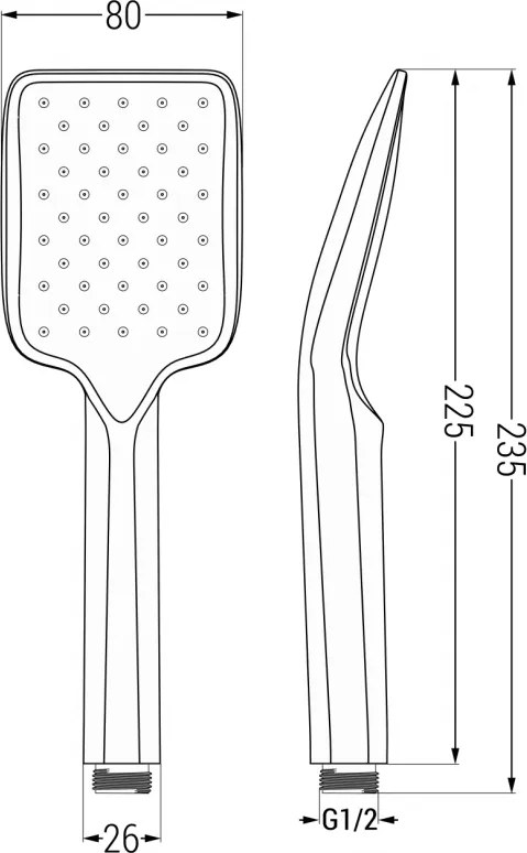 Mexen Uno, podomítkový sprchový set DR62, černá, 71435DR62-70