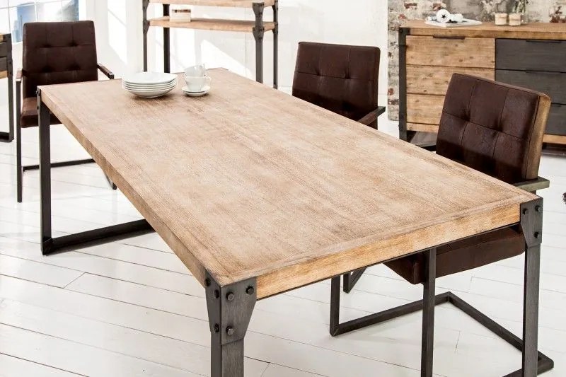 Deflee jídelní stůl FACTORY 160-CM OS36769MDF, pravá akáciová dýha  160 cm x 75 cm x 90 cm