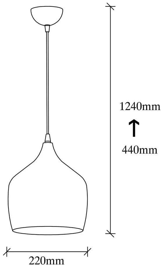 Závěsné svítidlo ve zlaté barvě s kovovým stínidlem ø 22 cm Dodo – Opviq lights