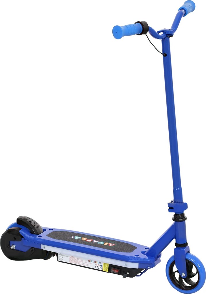 Elektrická koloběžka AIYAPLAY pro děti 6-14 let, max. 10 km/h, 80 W motor, maximální dojezd 8 km, koloběžka pro děti s LED světly a zadní brzdou, mod…