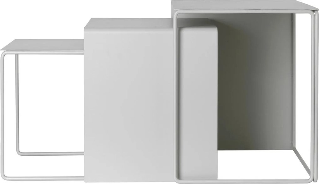 Výprodej Ferm Living designové odkládací stolky Cluster - šedá