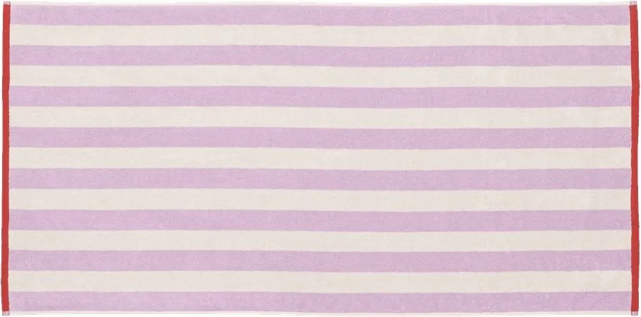 Froté bavlněná osuška v levandulové barvě/krémová 70x140 cm Gobo – noo.ma