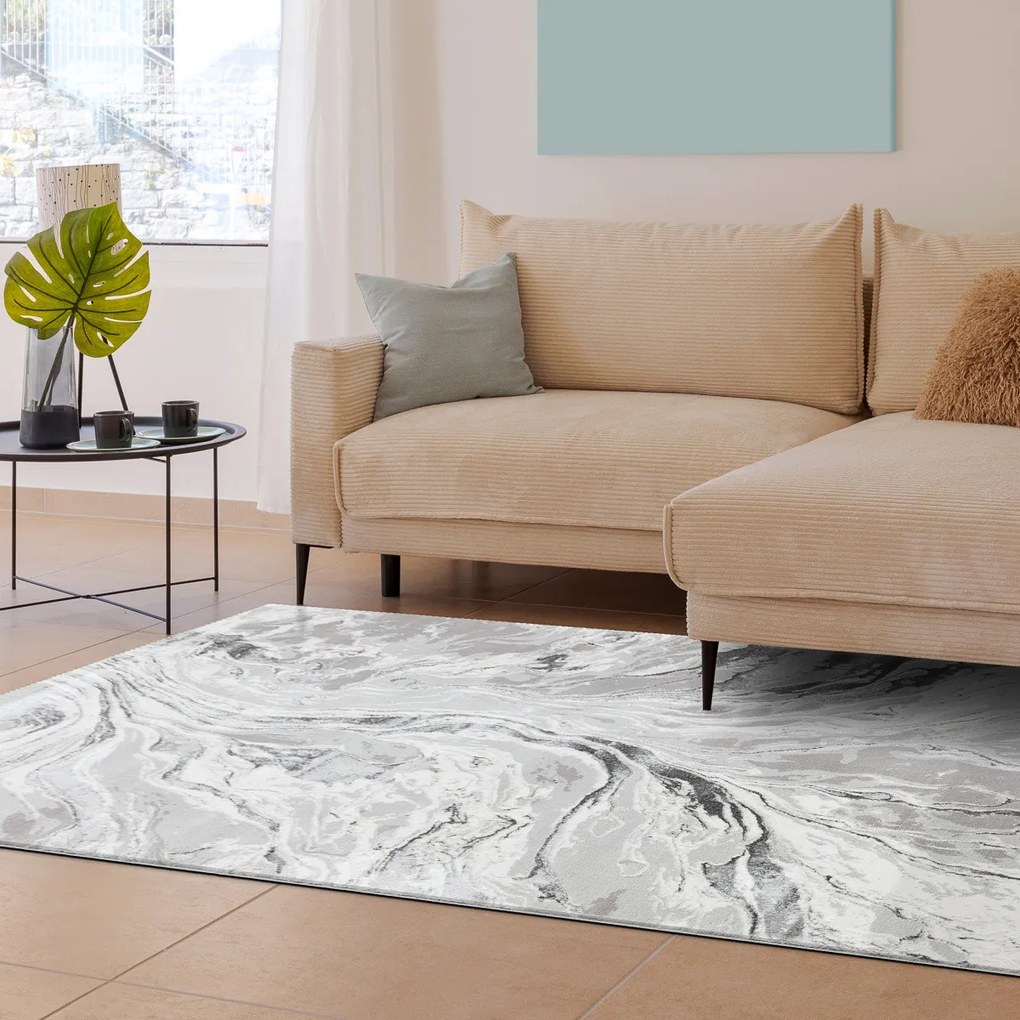 Dywany Łuszczów, Kusový koberec Bliss Z162BZ253 grey/cream, 120x170, šedá, kancelář