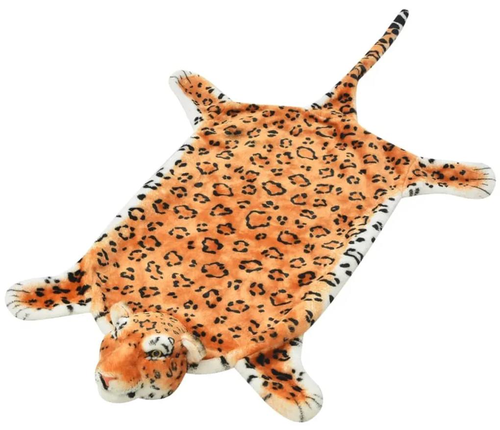80170 vidaXL Plyšový koberec leopard 139 cm hnědý