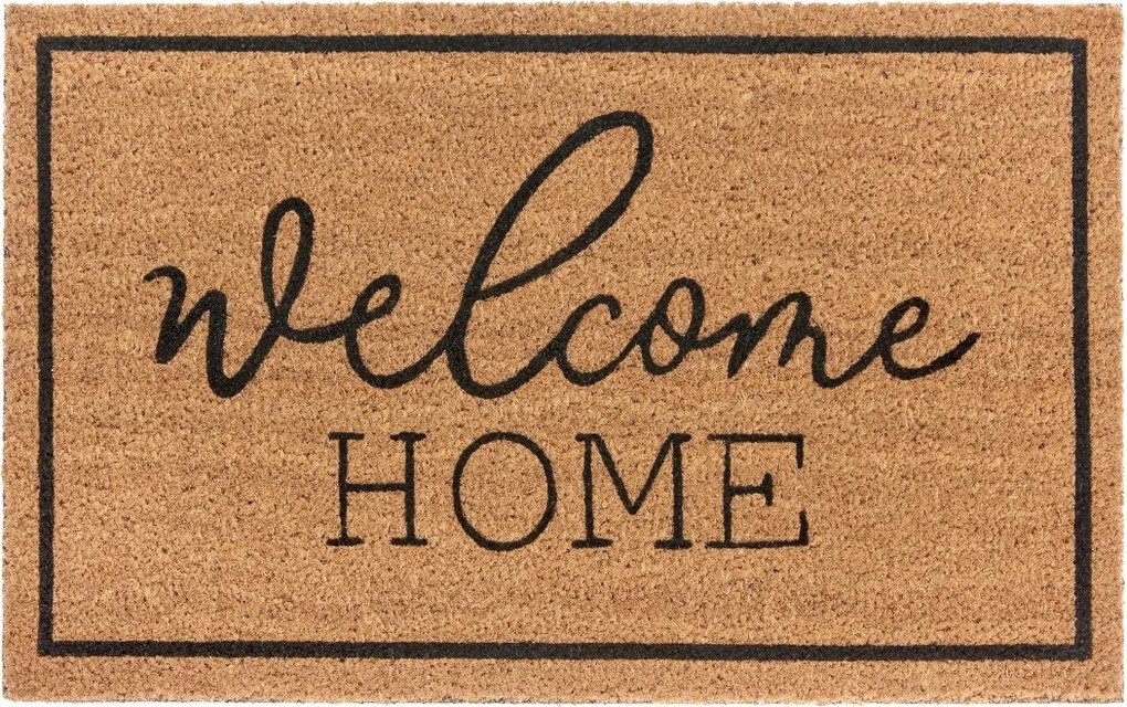 Hanse Home, Rohožka Welcome home 105684 - na ven i na doma, 45x75, hnědá, chodba / předsíň