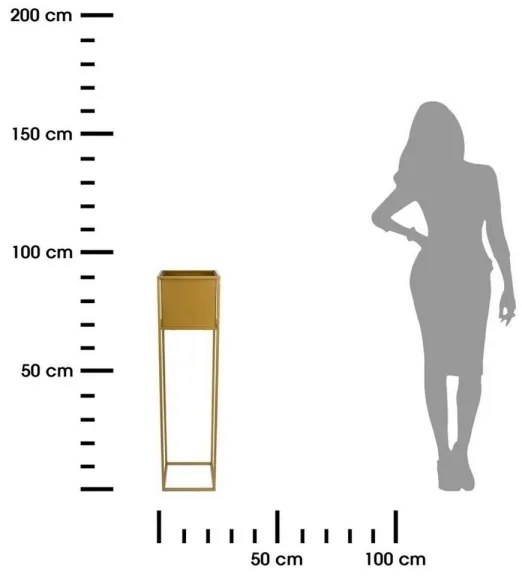 Stojan na květiny 90x24 cm zlatá