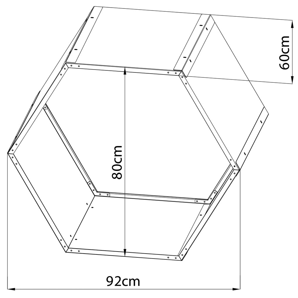 PENTA Přístřešek na dřevo G21 HEX 53 - 92 x 60 cm Barva: Antracit